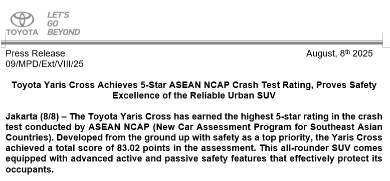 Toyota Yaris Safety Rating